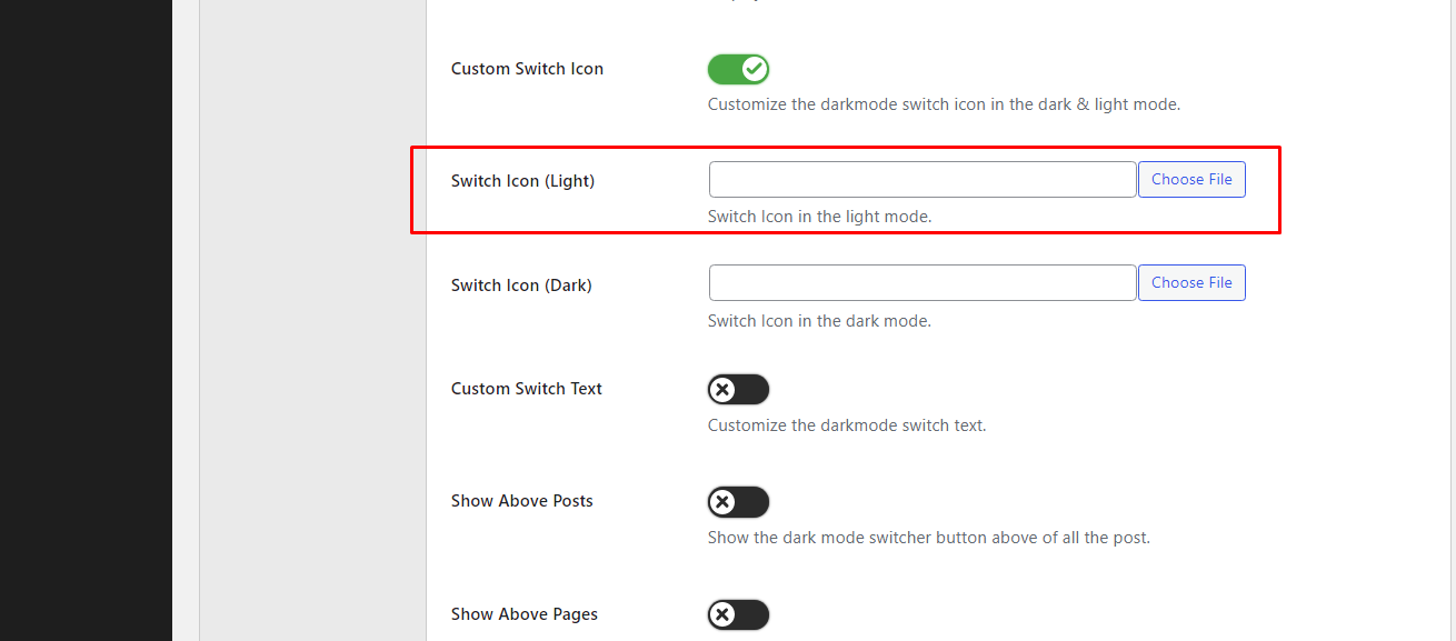 How To Use Custom Switch Icons In Dark Mode Wppool