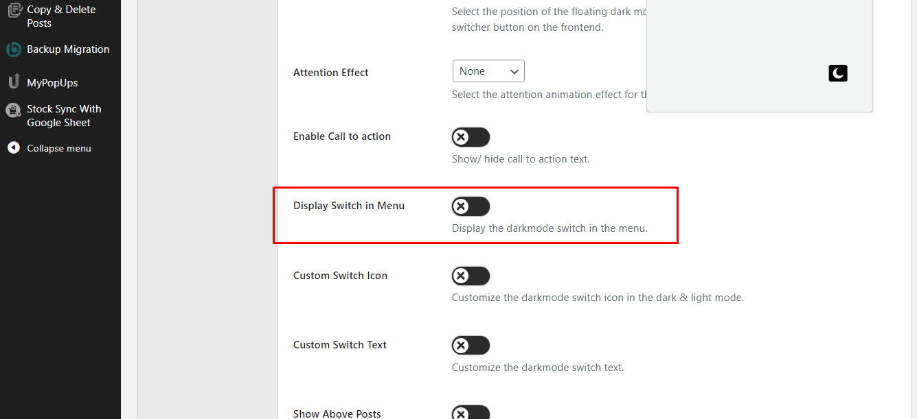 How To Use Dark Mode Switch In Menu Wppool