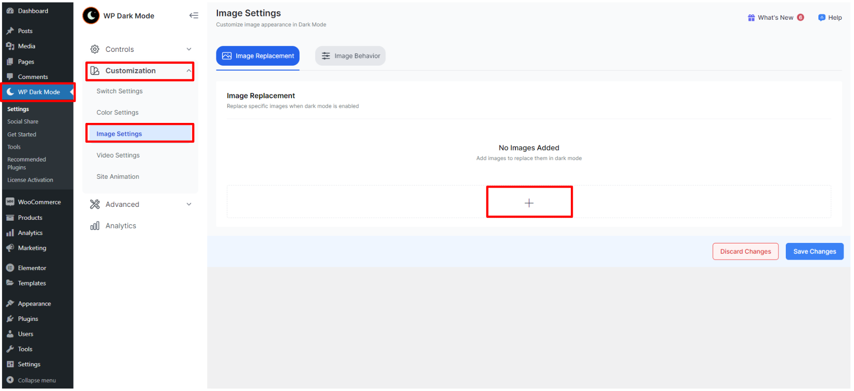 How To Use The Image Replacement Feature Of Wp Dark Mode Wppool